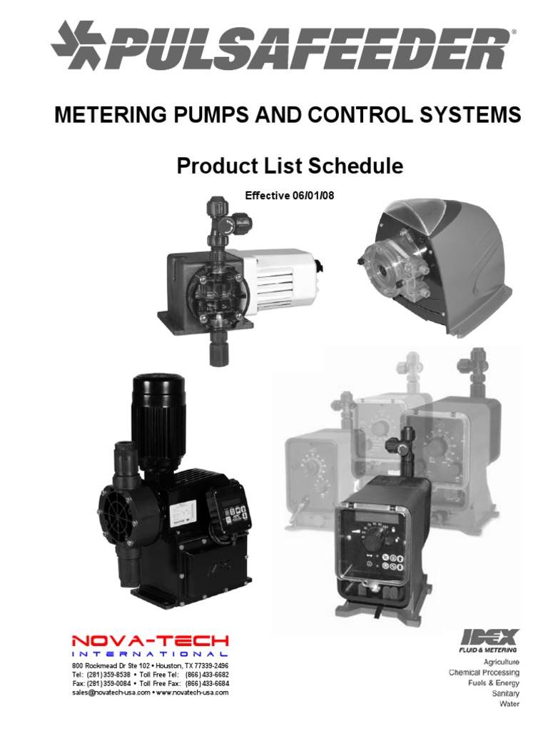 Pulsafeeder Pump Catalog | PDF | Pump | Valve
