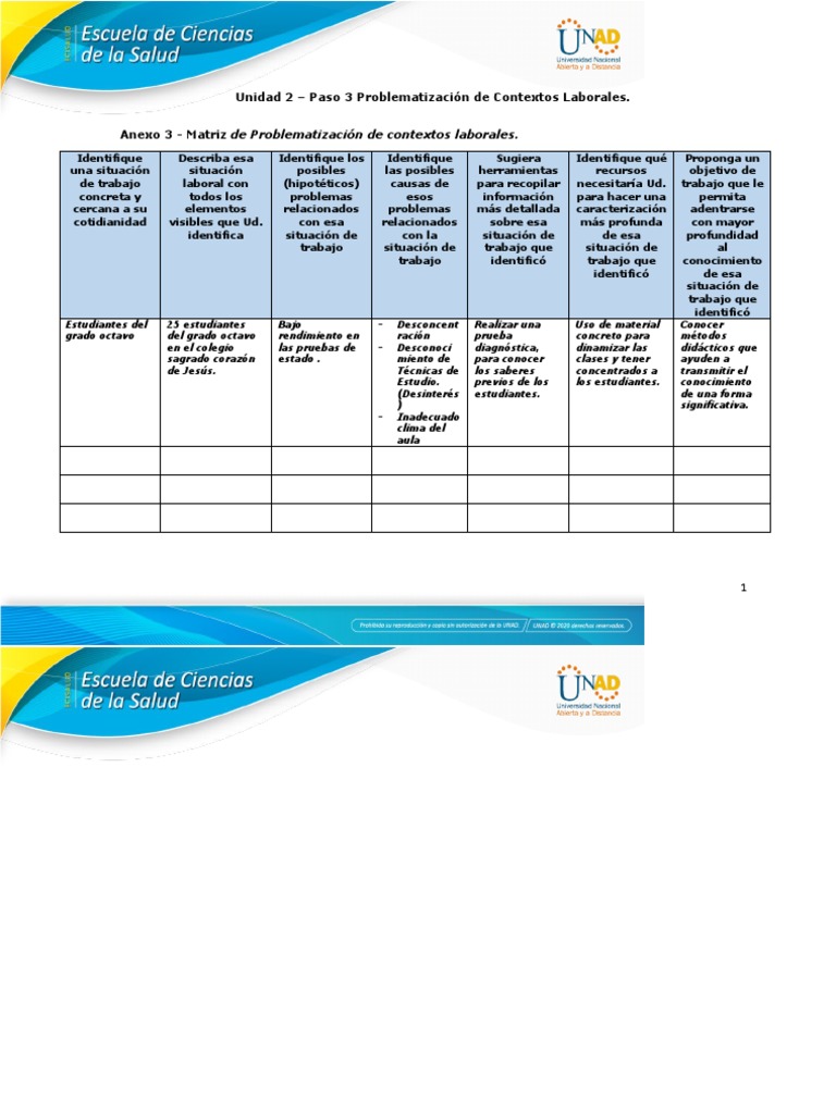 Anexo 3 - Matriz de Problematización de Contextos Laborales | PDF ... Anexo 3 - Matriz de Problematización de Contextos Laborales | PDF ...