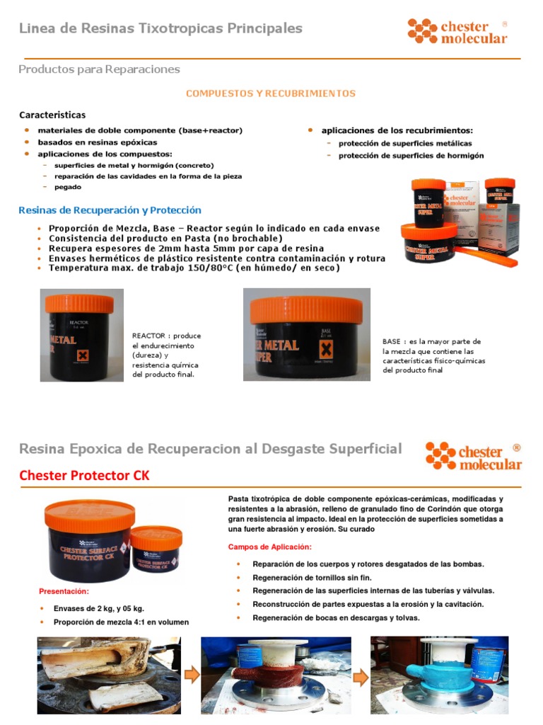 Presentacion Resinas Chester Molecular Protector CK y CF | PDF ...