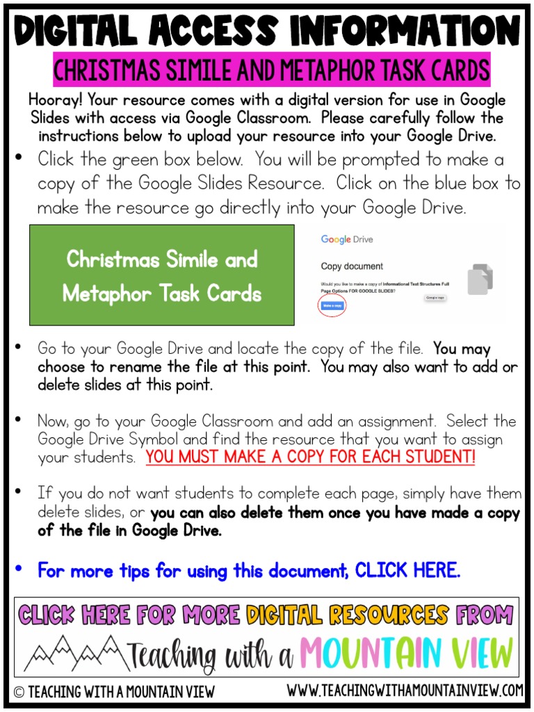 Google Slides Instructions | PDF