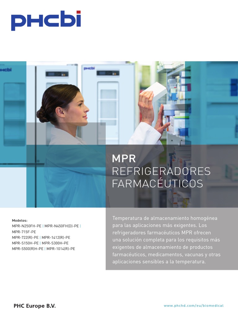 PHCbi MPR Brochure ES | PDF | Calidad (comercial) | Refrigerador