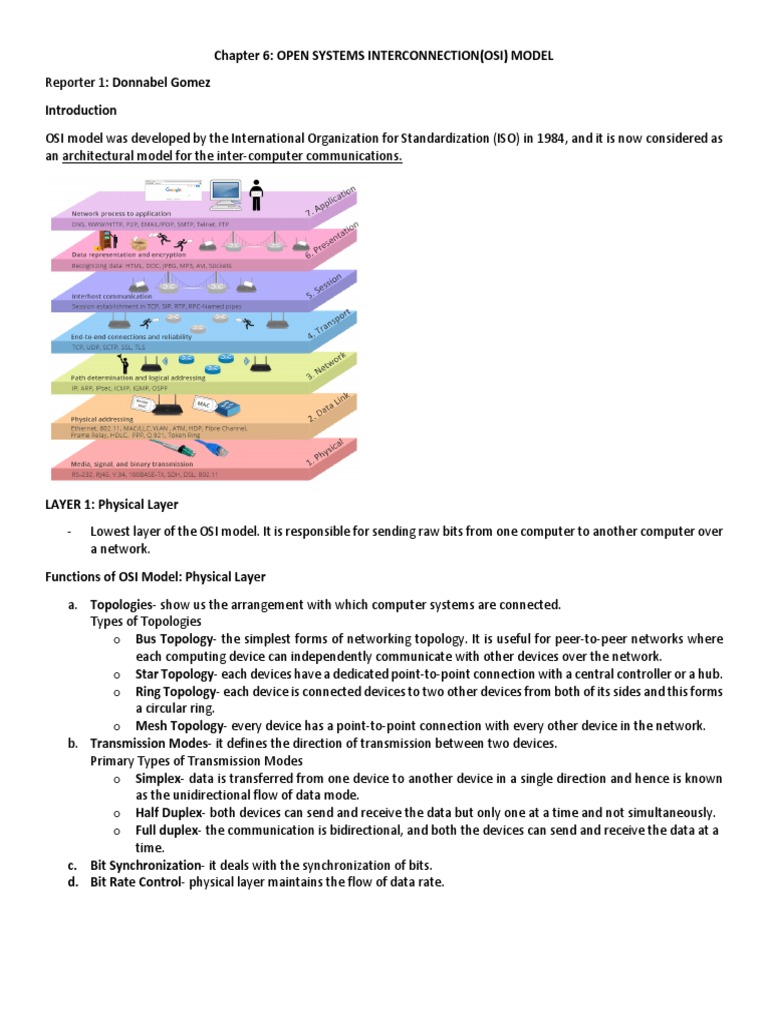 OSI Model: A Technical Overview | PDF | Network Interface Controller ...