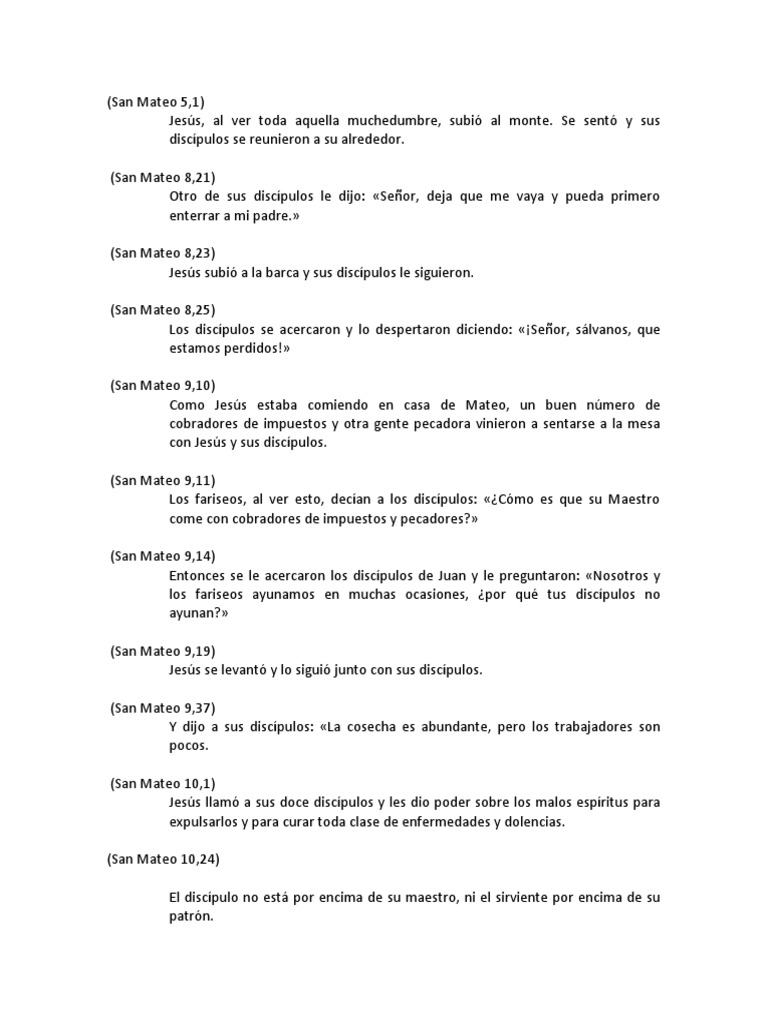 Discípulos de Jesús en el Evangelio de Mateo | PDF | Pablo el apóstol ...