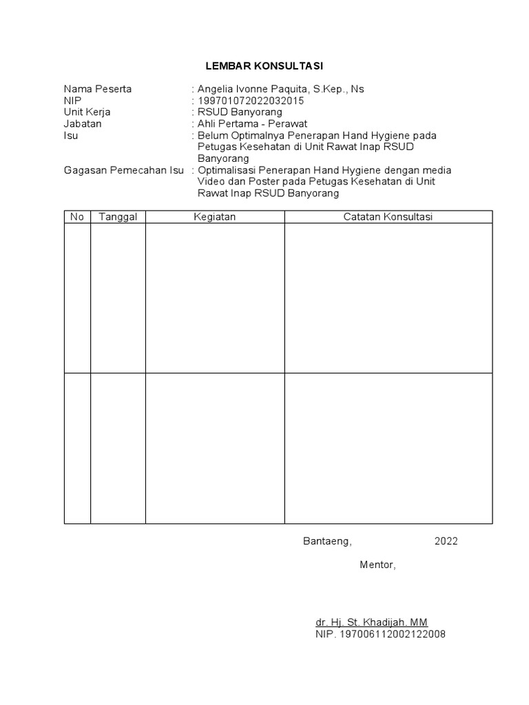 LEMBAR KONSULTASI | PDF