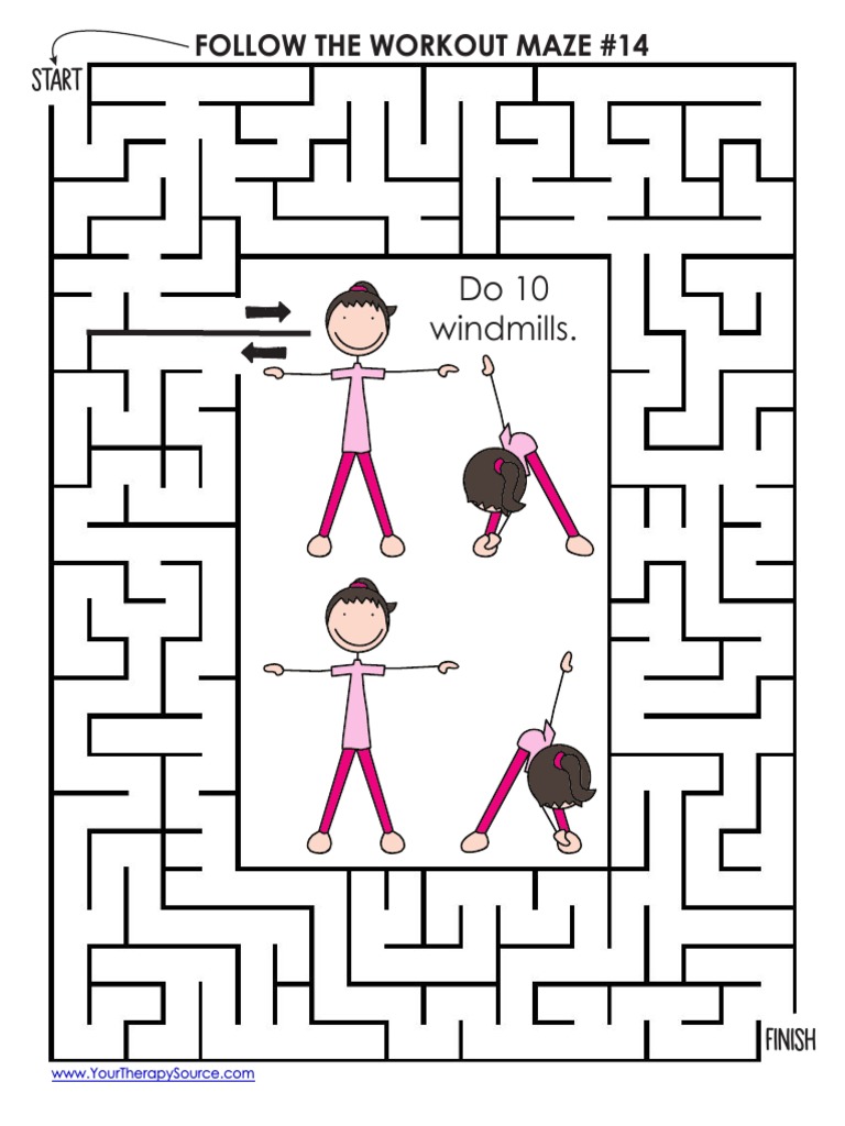 Windmill Workout Maze - Your Therapy Source | PDF