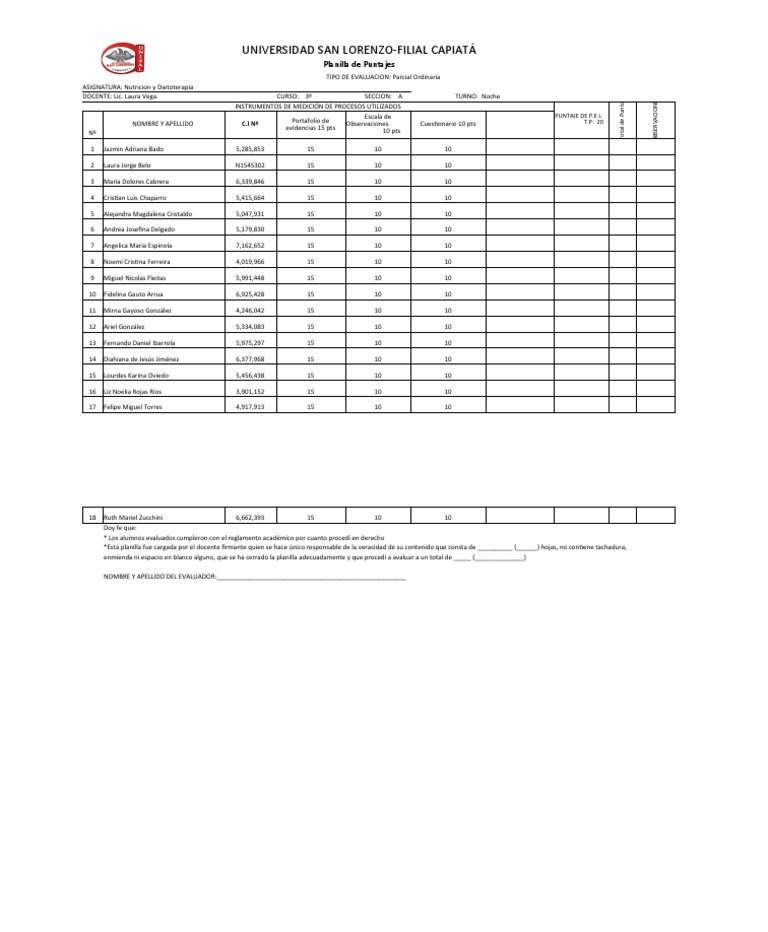 Modelo de Planilla | PDF