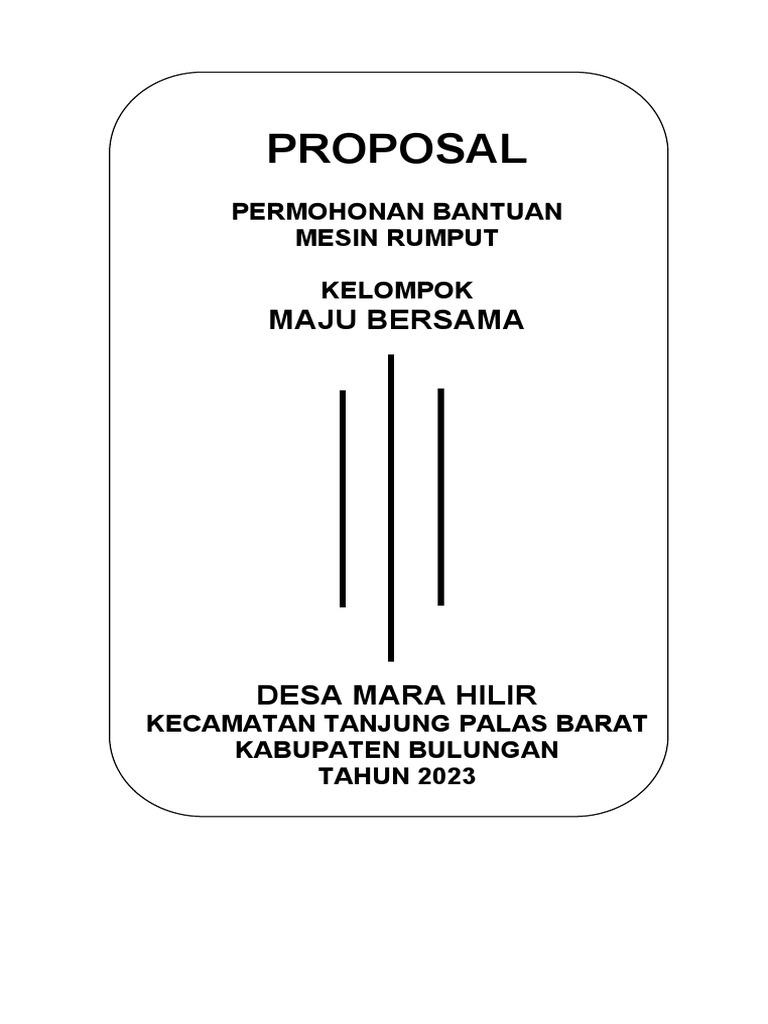 Proposal Maju Bersama Mesin Rumput | PDF