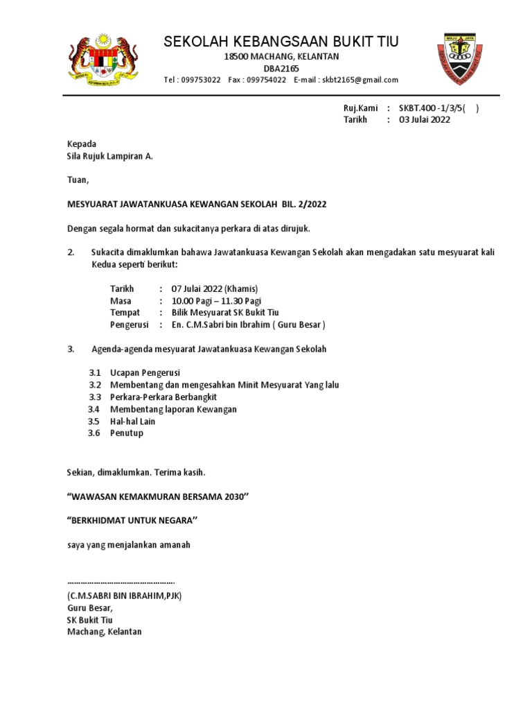 Minit Mesyuarat Jpka Kedua | PDF