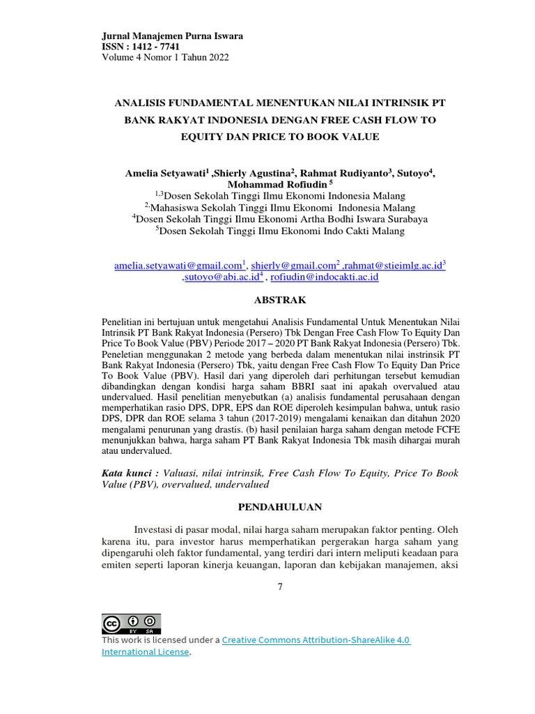 Analisis Fundamental Menentukan Nilai Intrinsik | PDF