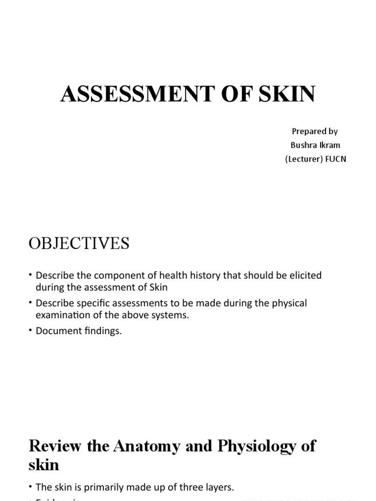 Assessment of Skin | Download Free PDF | Human Skin Color | Skin