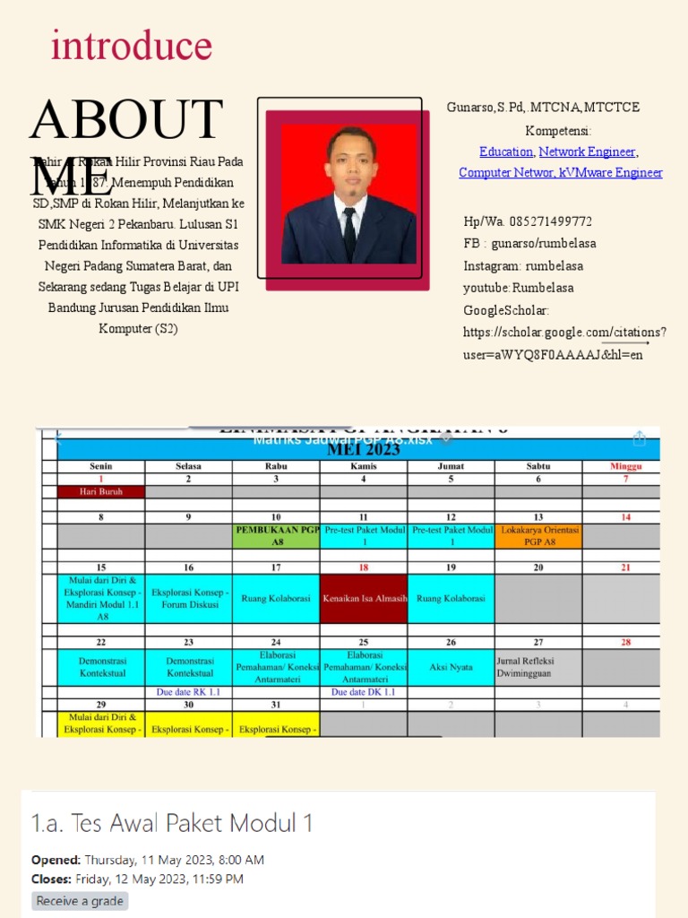 Gunarso, S PD, Mtcna, Mtctce | PDF