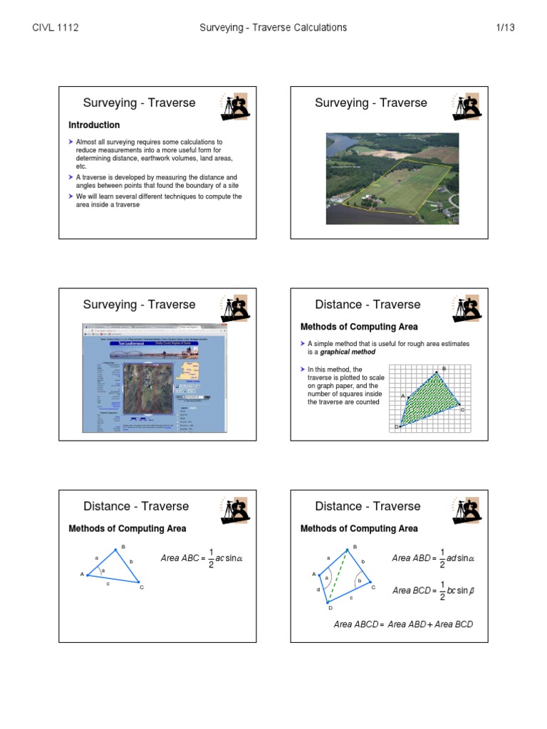 Surveying Traverse | PDF | Surveying | Latitude