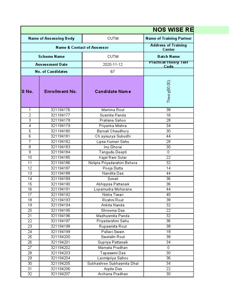Computer Accountancy and Tally Skill Assessment Results 2 | PDF