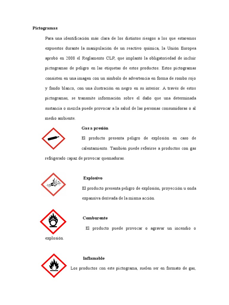 Pictogramas | PDF | Toxicidad | Quemar