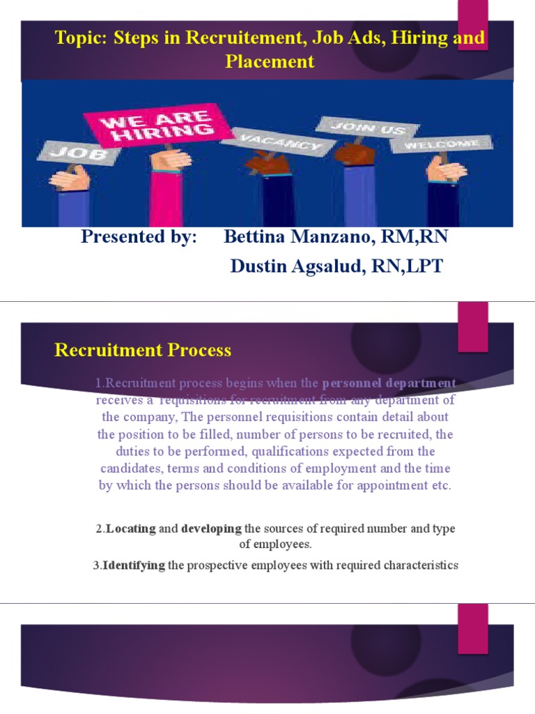 Final Ppt Steps Dustin Bettina | PDF | Recruitment | Employment