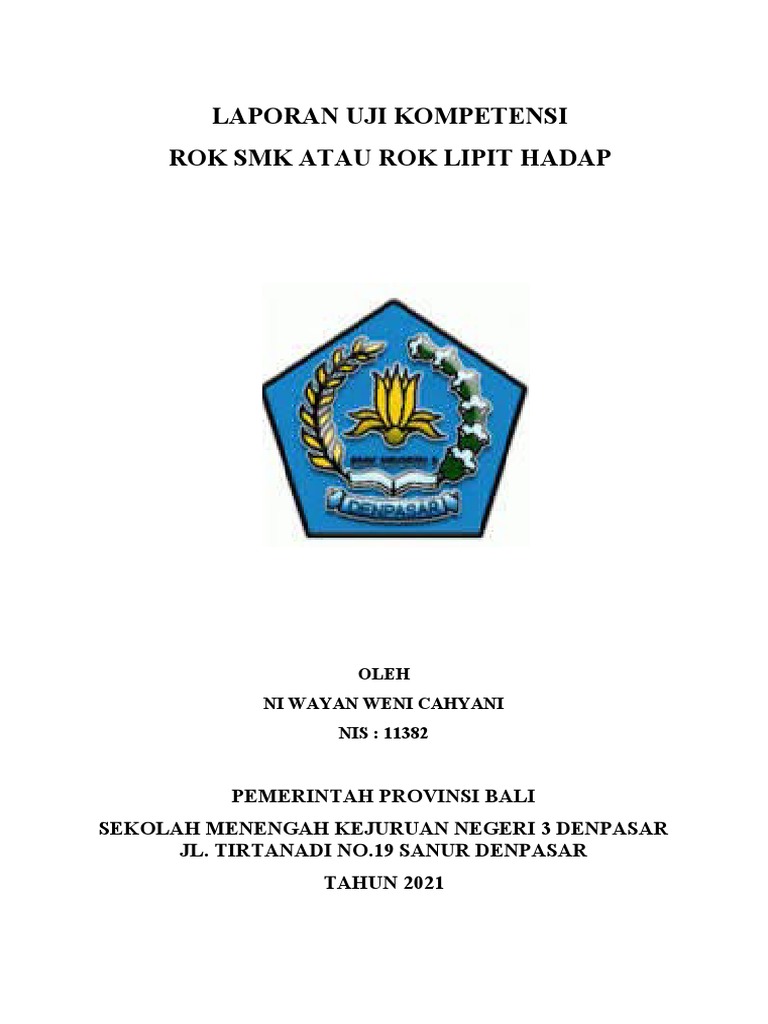 Laporan Rok Lipit Hadap WENI - CAHYANI | PDF