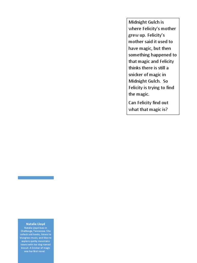 Snicker of Magic Jacket | PDF