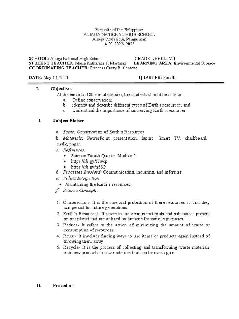 Conservation of Earths Resources | PDF | Sustainability | Resource