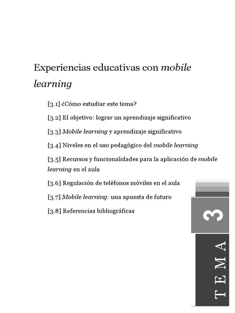 Tema3 Experiencias Educativas Con Mobile Learning | PDF | Modificación de comportamiento ...