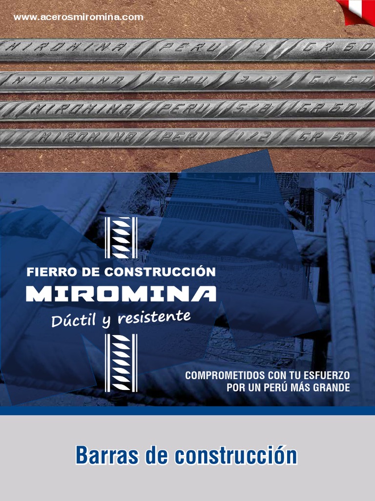 Ficha Tecnica Acero MIROMINA | PDF | Acero | Rieles