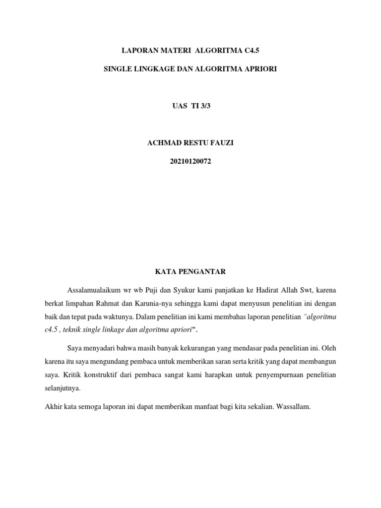 Uas Laporan Data Mining SMT 3 | PDF