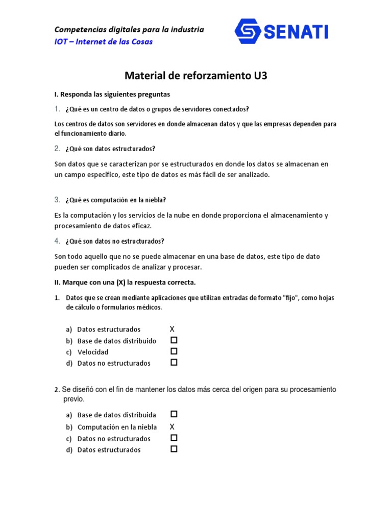 Material de Reforzamiento - U3 | PDF | Internet de las Cosas | Bases de ...