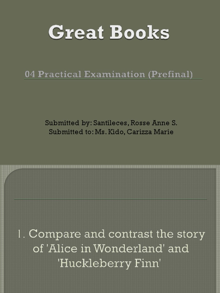 Santileces - 04PracticalExam (Prefinal) - Great Books | PDF