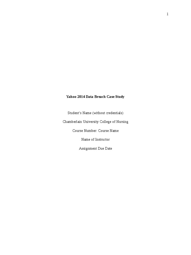 Yahoo 2014 Data Breach Analysis | PDF | Password | Security