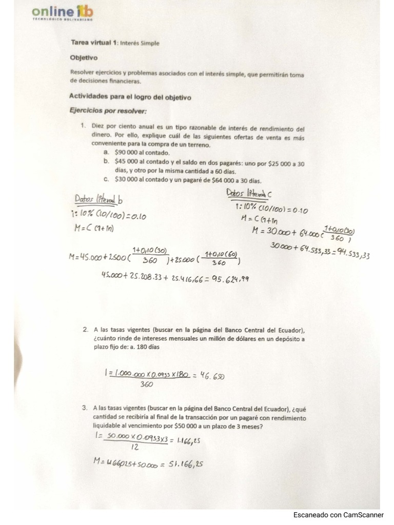Tarea Virtual 1 Mate | PDF