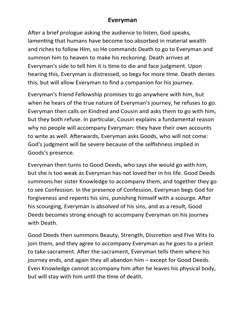 Everyman | PDF | Religious Belief And Doctrine