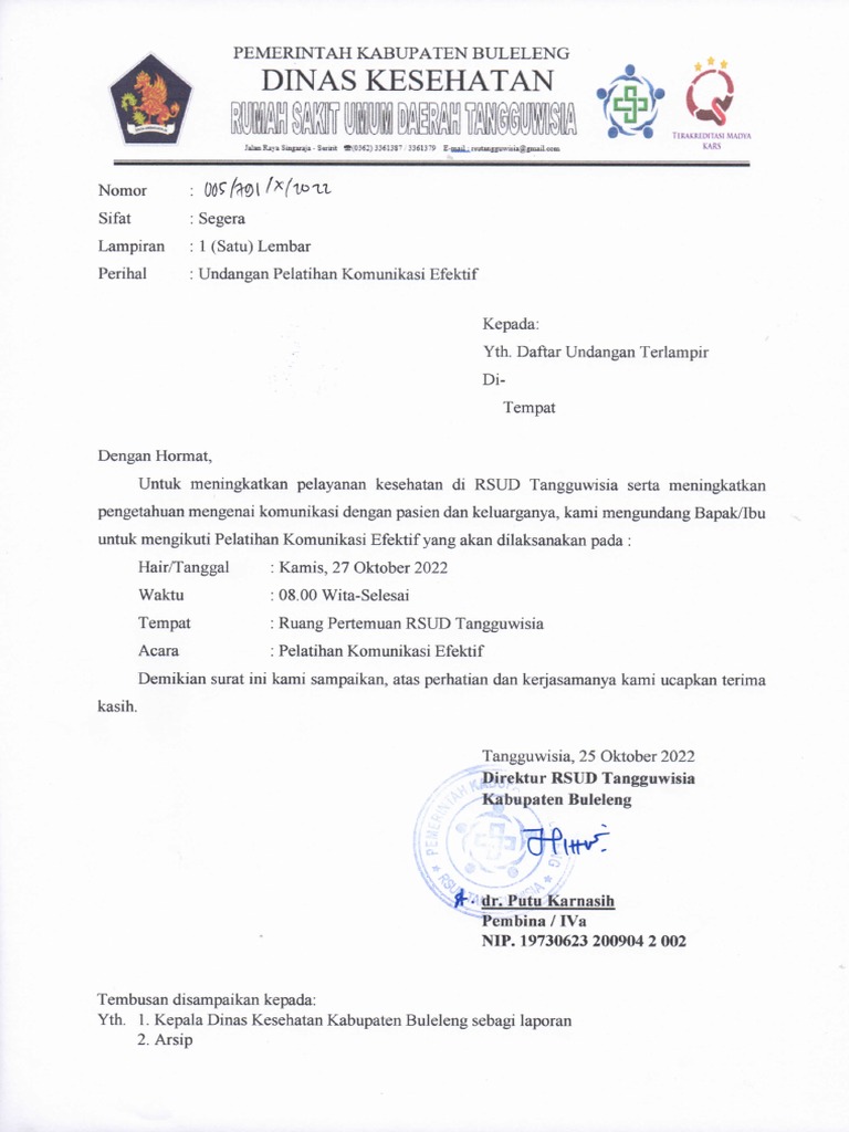 Surat Undangan Pelatihan | PDF