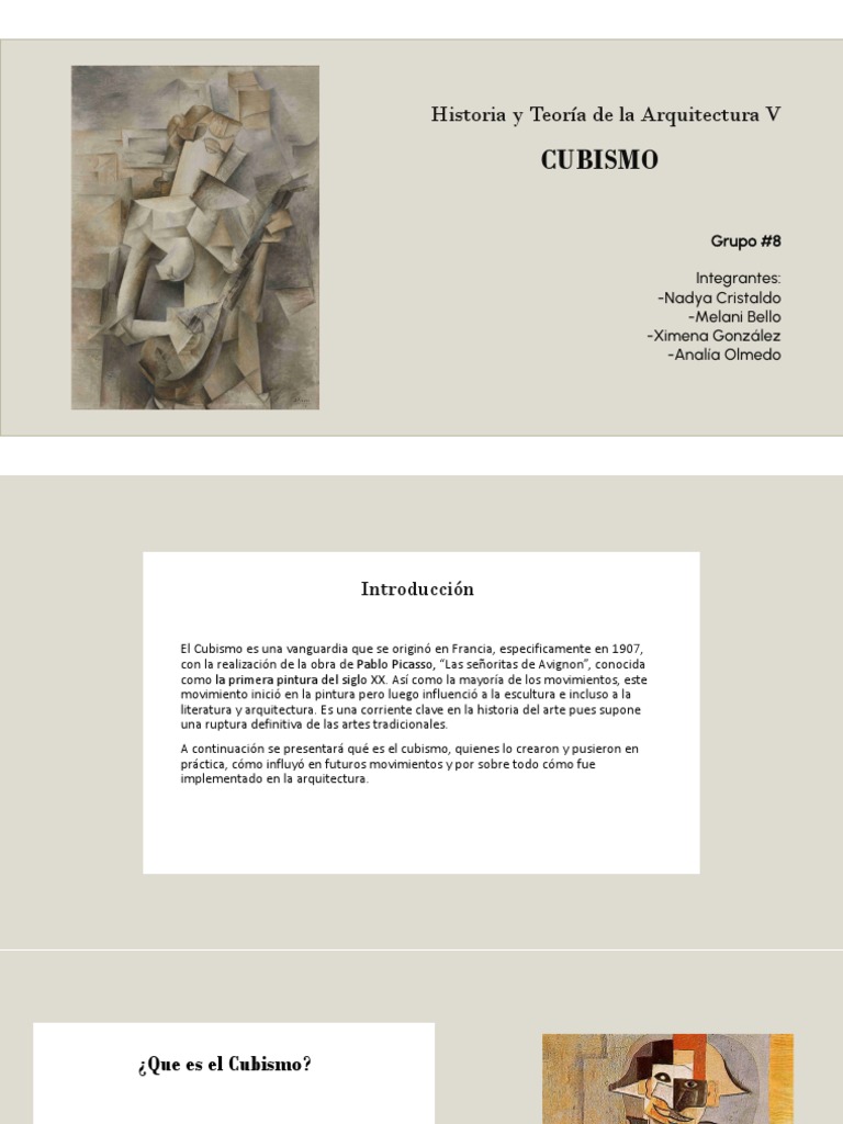 Cubismo Grupo 8 | PDF | Cubismo | Pablo Picasso