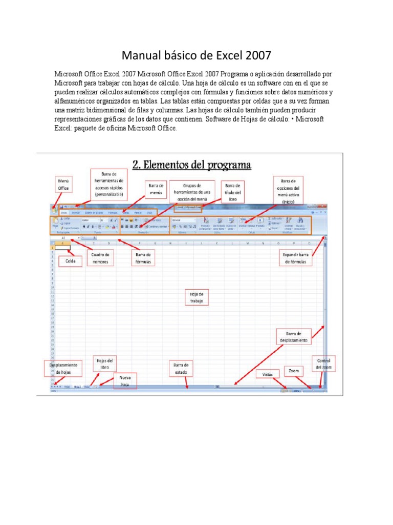 Manual Básico de Excel 2007 | PDF