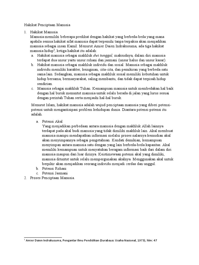 Hakikat Manusia | PDF