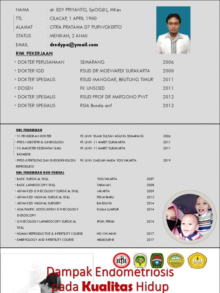 Dampak Endometriosis Pada Kualitas Hidup Perempuan - Dr. Edy Priyanto Sp.O.G, Subsp.F.E.R., M ...