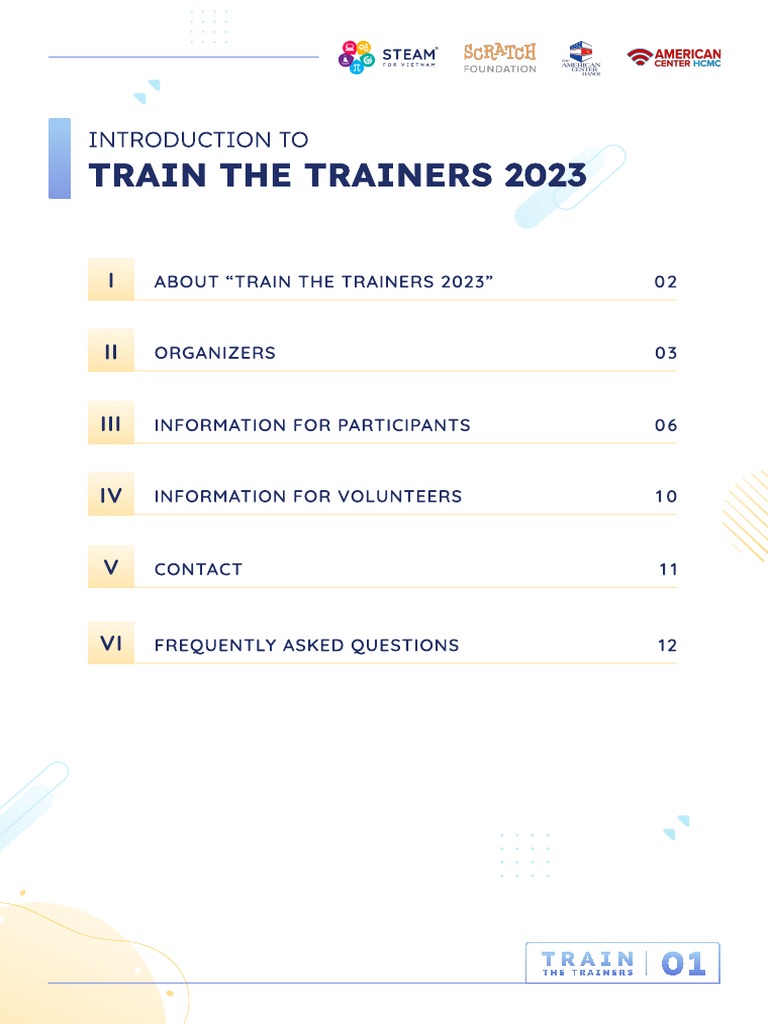 Train The Trainers 2023 - Booklet | PDF | Scratch (Programming Language) | Teachers