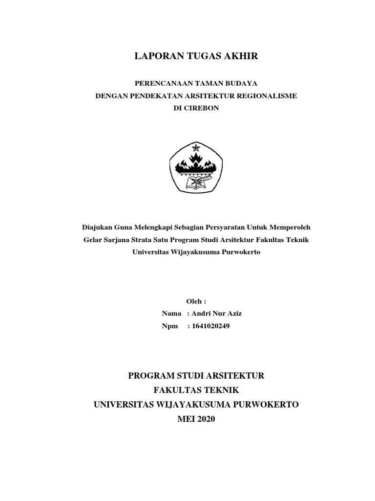 Laporan Tugas Akhir (Lp3a) | PDF