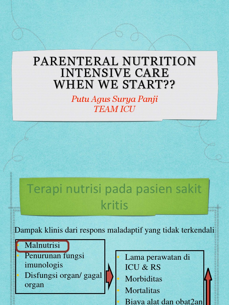 PART 1 Nutrisi Parenteral | PDF