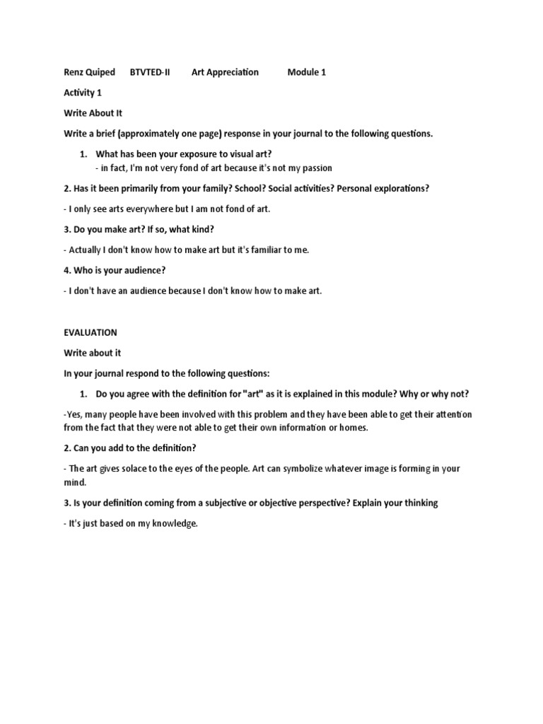 Art Appreciation Module 1 | PDF
