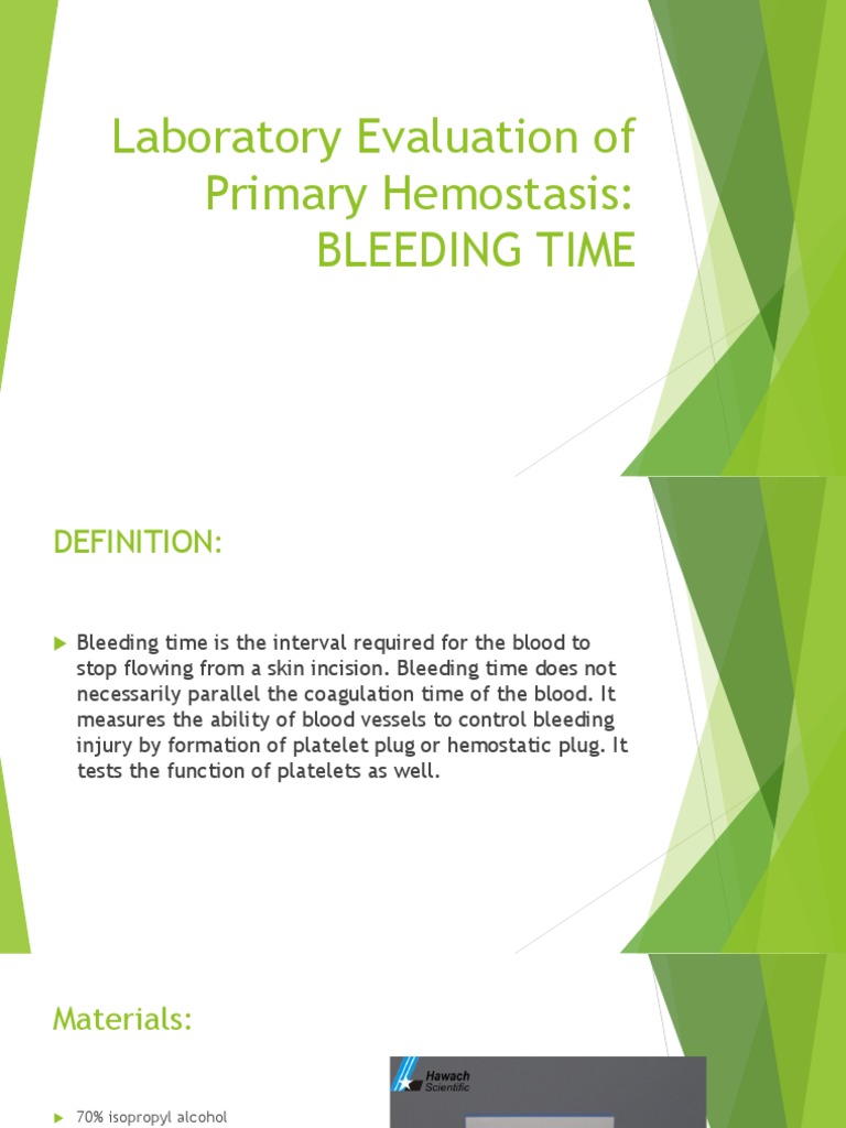 Module 1.1 - Bleeding Time-1 | PDF | Bleeding | Clinical Medicine