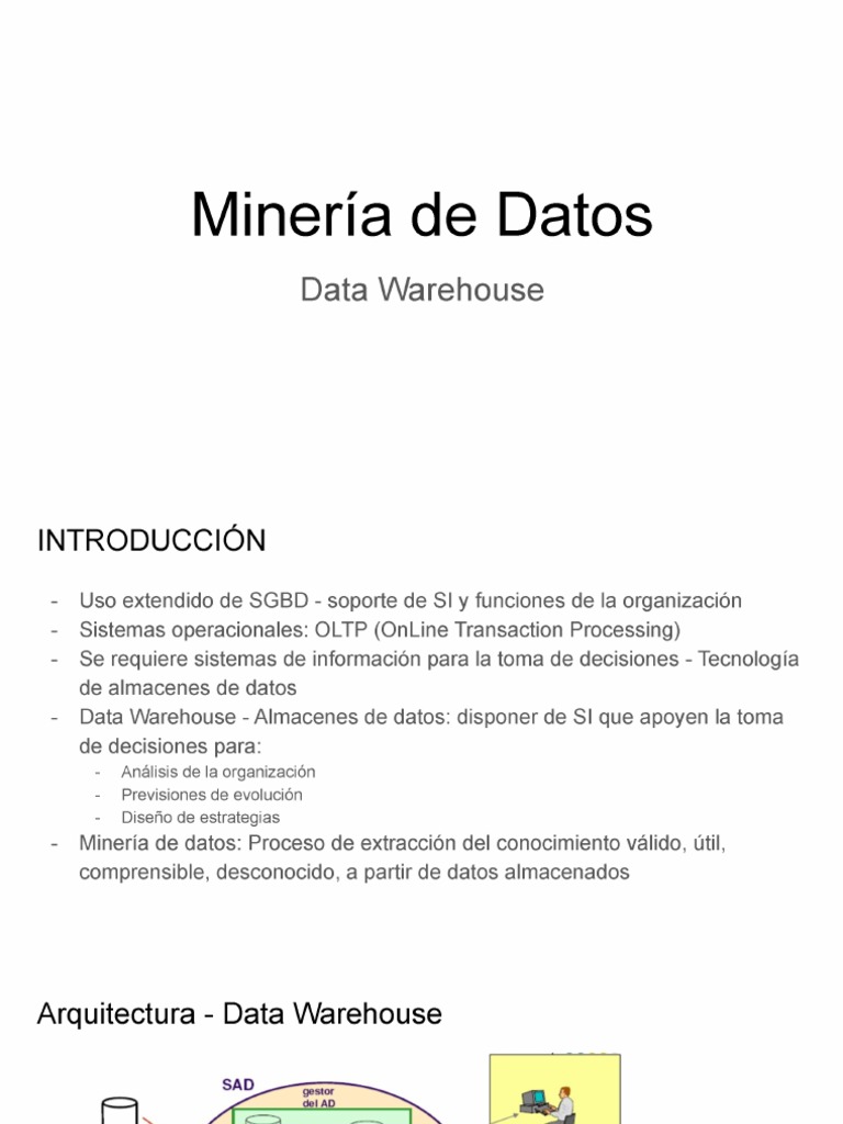 Data Warehouse | Descargar gratis PDF | Almacén de datos | Procesamiento de datos