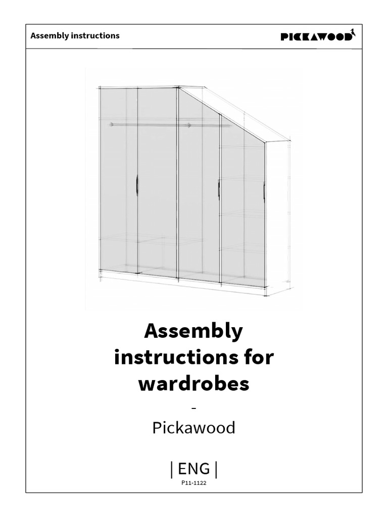 Instructional Manual Wardrobe With Table Of Contents Pdf Door Screw