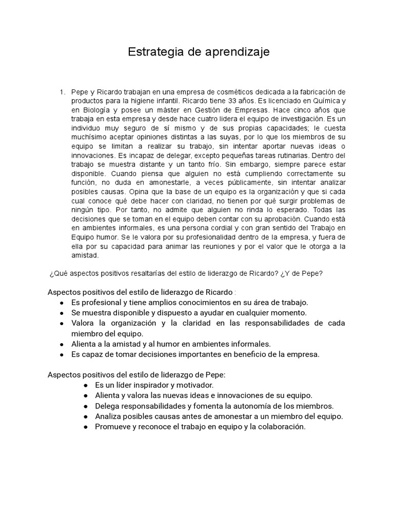 Documento Sin Título | PDF | Liderazgo