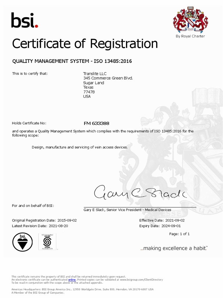 ISO Registration Cert | PDF