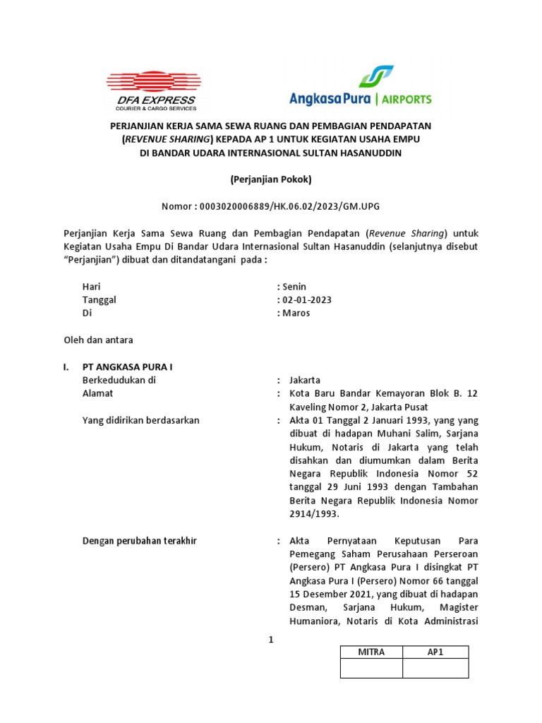 Rev Draft - Duta Fara Abadi, PT | PDF