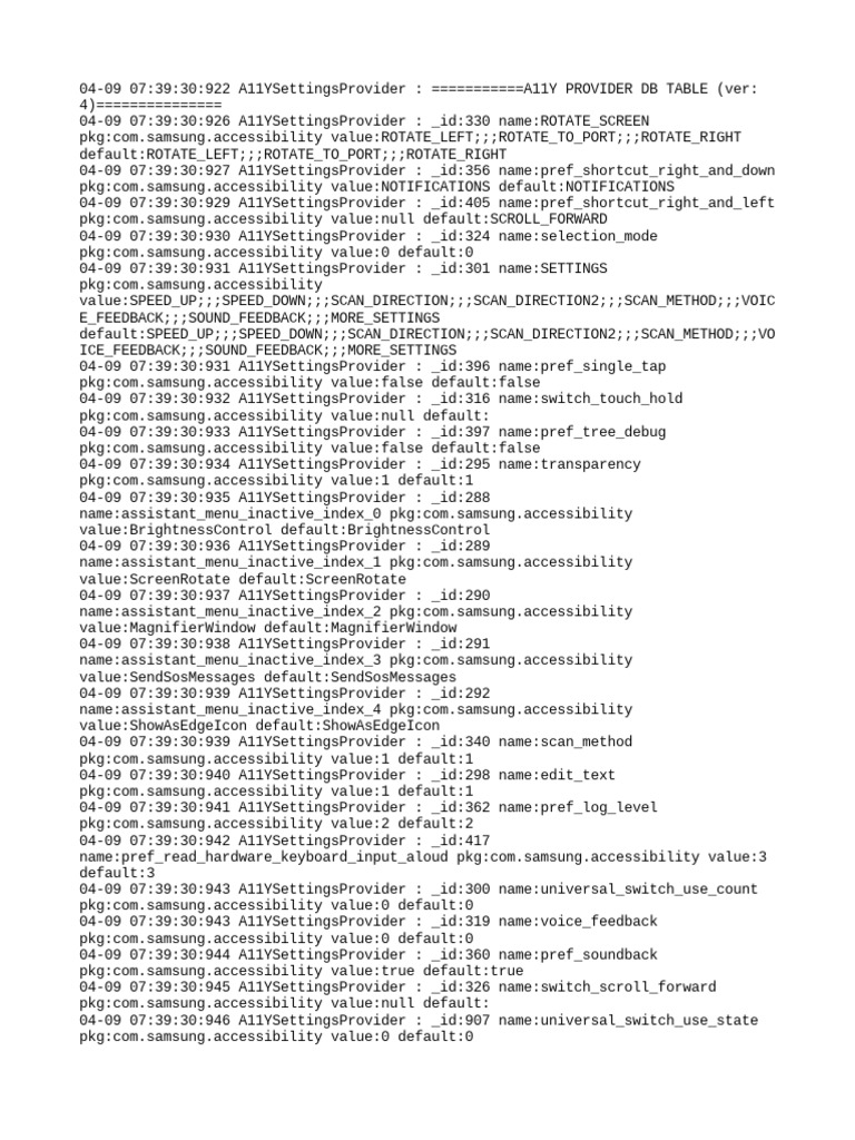 A11yprovider Log | PDF | Mobile Software | System Software