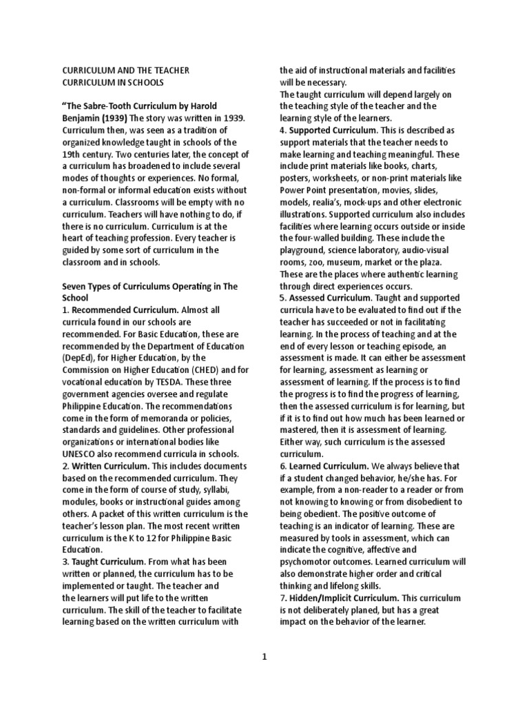 Ped Iii | PDF | Curriculum | Learning