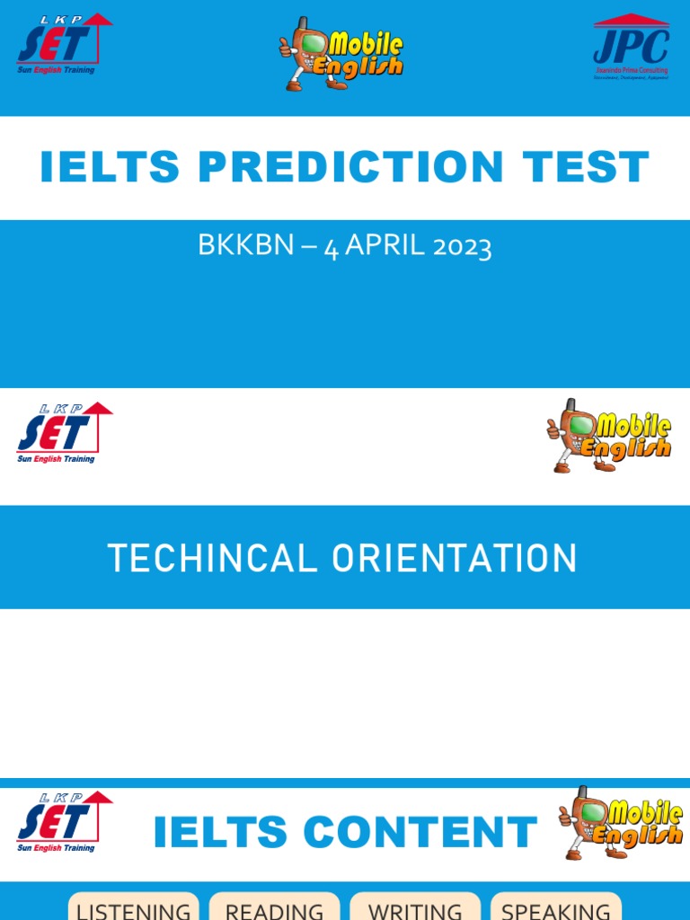 IELTS Prediction Test Guidelines | PDF | International English Language ...