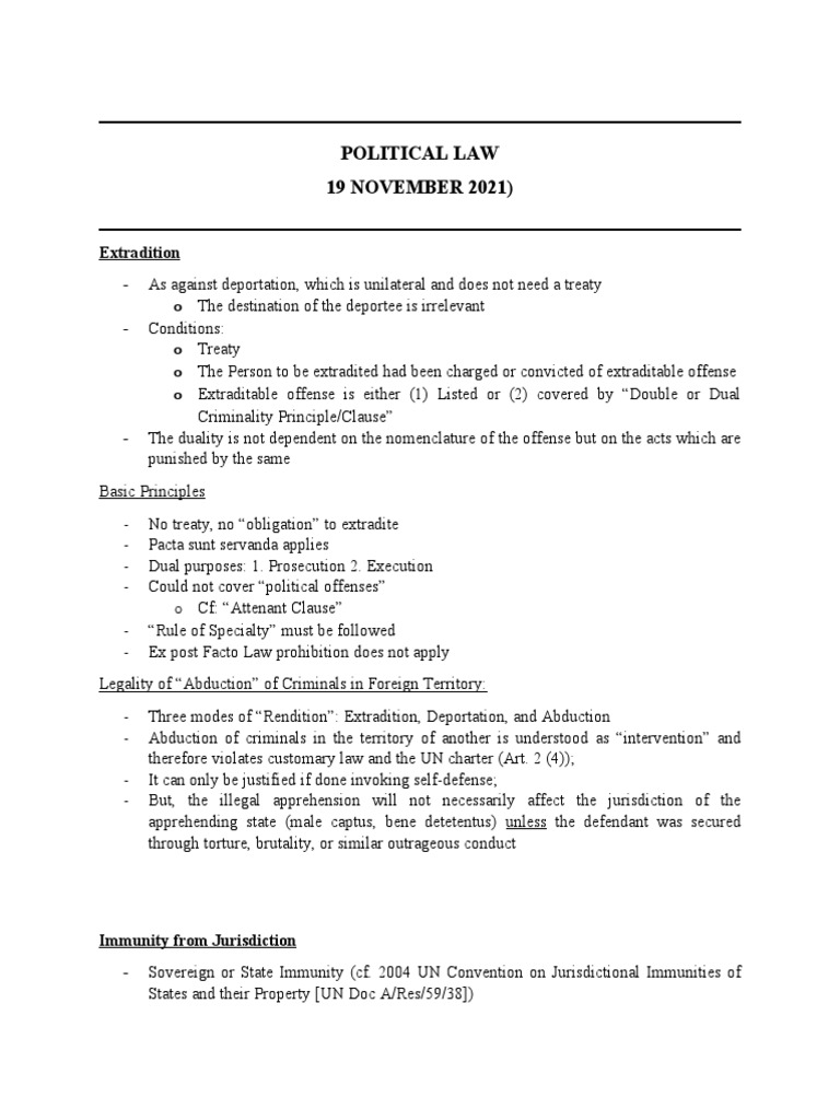 Political Law Review 11-19-21 | PDF