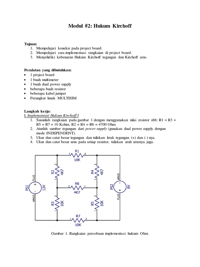 Modul2 - 2022 - Hukum Kirchoff | PDF